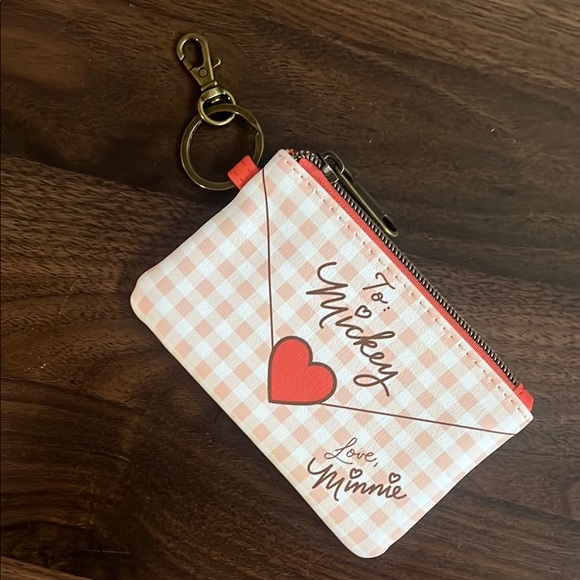 Disney | Accessories | Mickey And Minnie Checkered Coin Purse | Poshmark